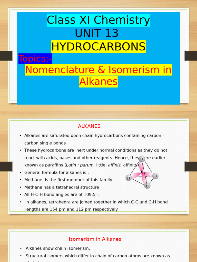 Alkanes: Nomenclature, Isomerism, and Properties | PDF | Conformational ...