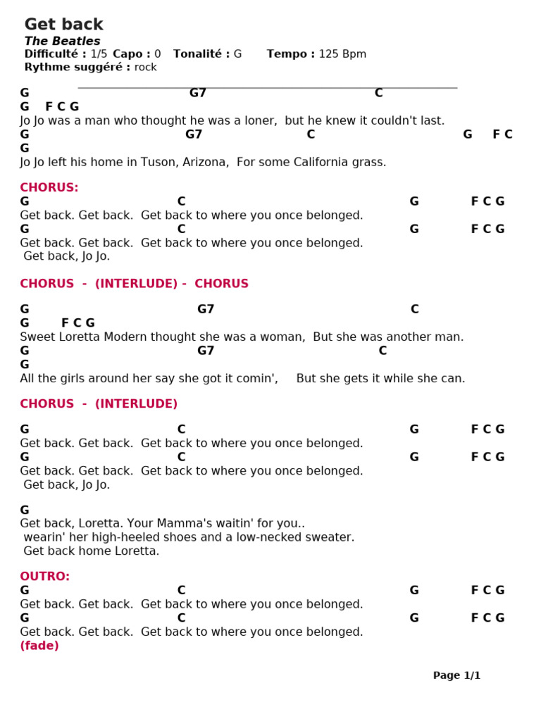 The Beatles - Run For Your Life | PDF