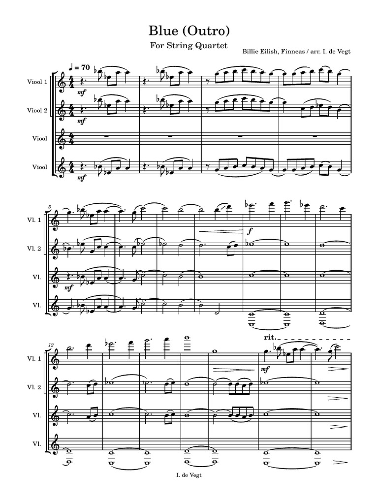Blue (Outro) - 4 Violen | PDF