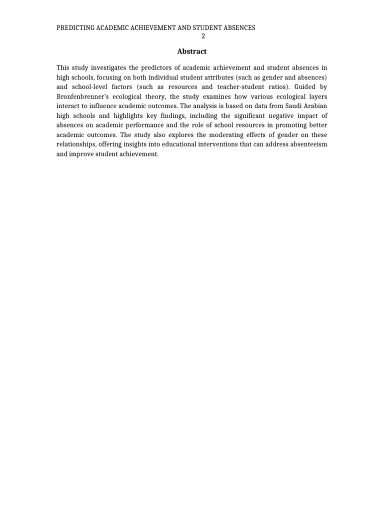 APA Abstract Page | PDF