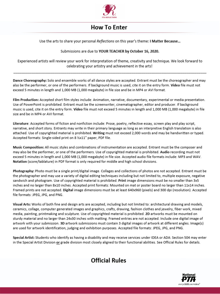 PTA Reflections 2020-2021 | PDF | Digital Image | Choreography