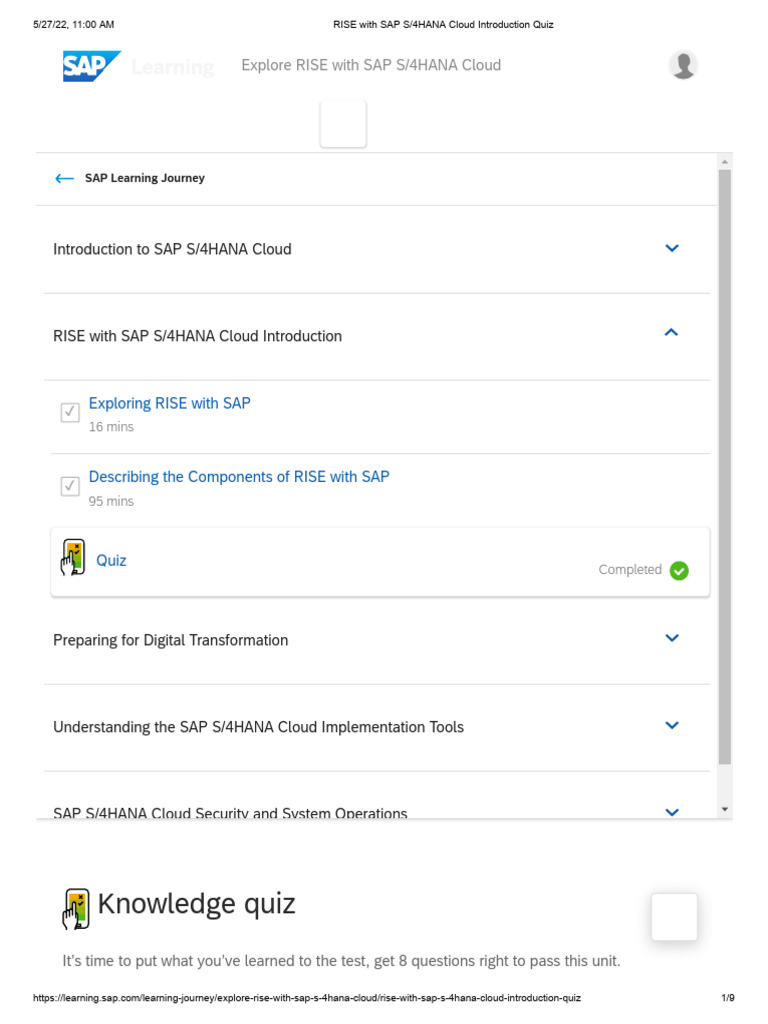 Rise With SAP HANA Cloud Quiz 2 | PDF | Cloud Computing | Software