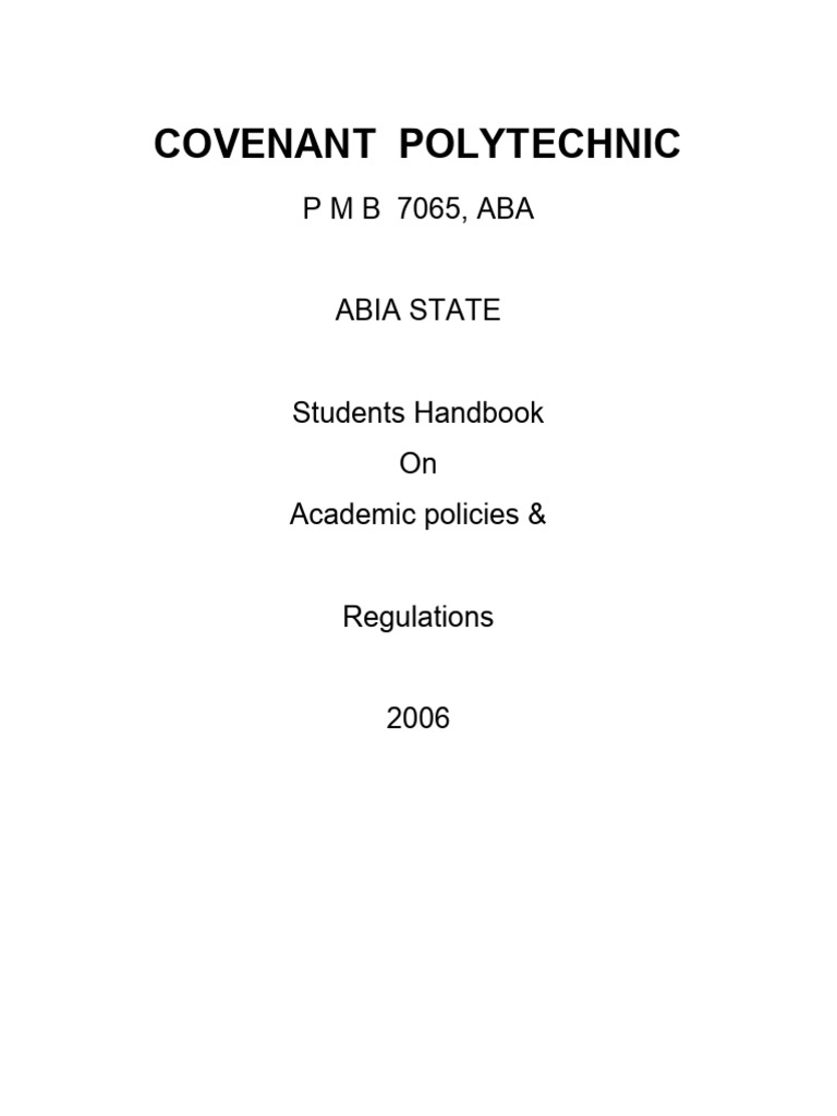 Student Hand Book | PDF | University And College Admission