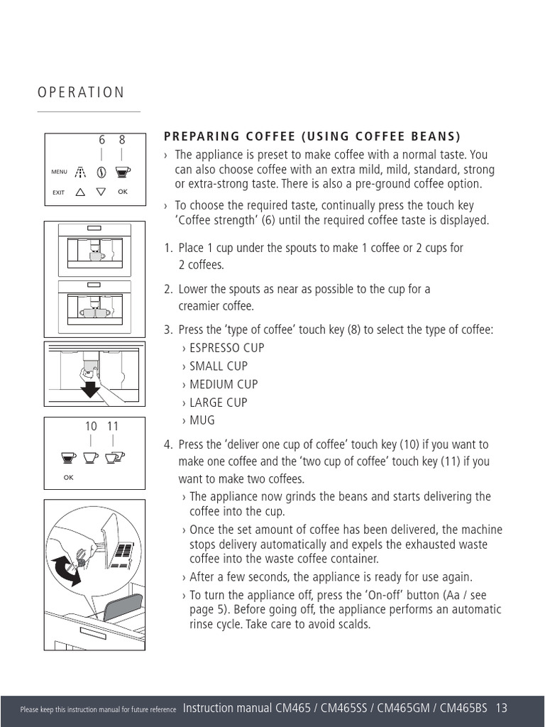 Coffee Machine Instruction Manual | PDF | Coffee | Food And Drink ...