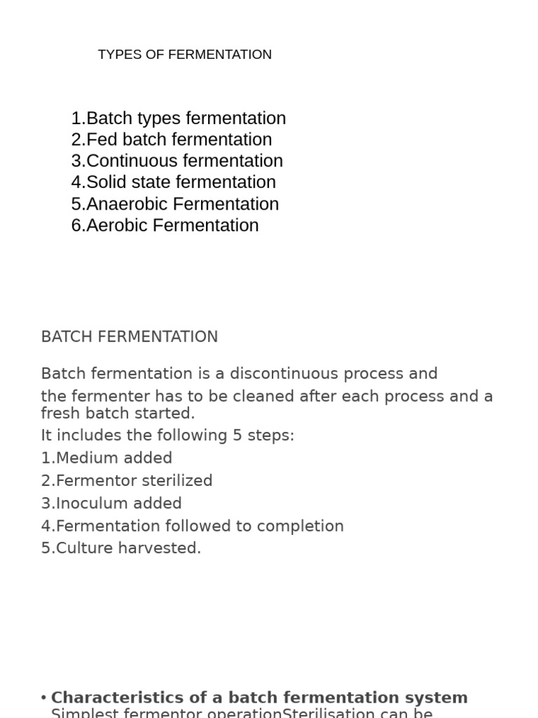 Overview of Fermentation Types | PDF | Fermentation | Biology