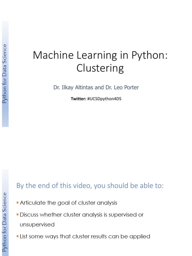 Clustering Course Slides | PDF | Cluster Analysis | Machine Learning