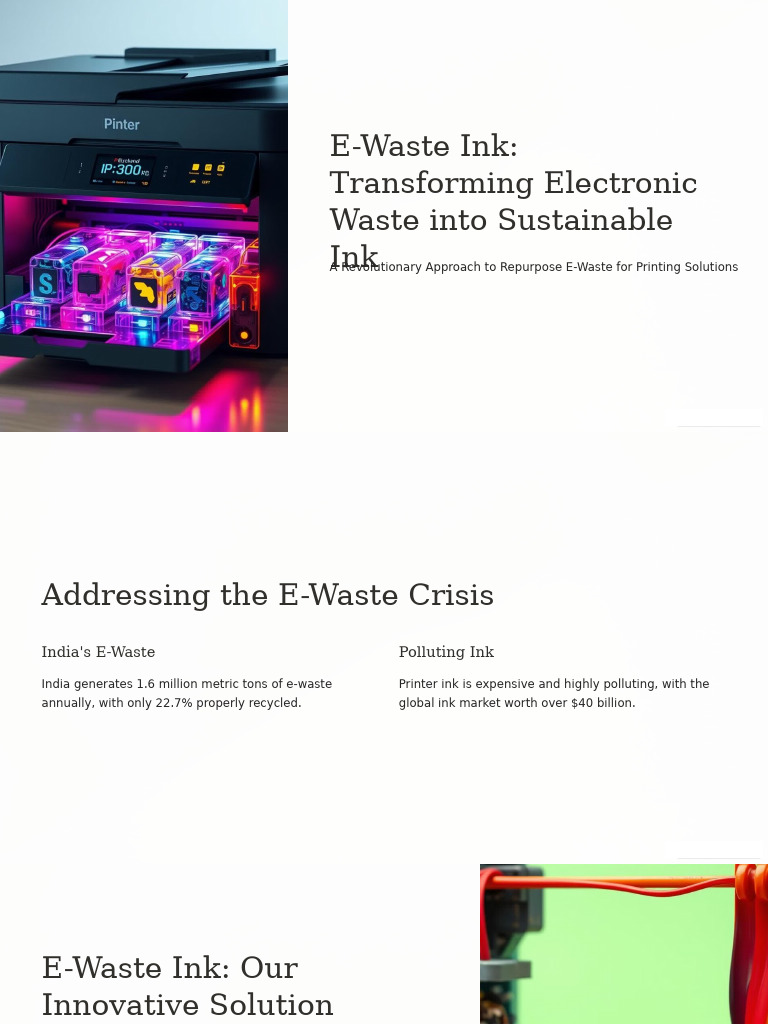 E-Waste Ink: Sustainable Printing Solution | PDF | Electronic Waste ...