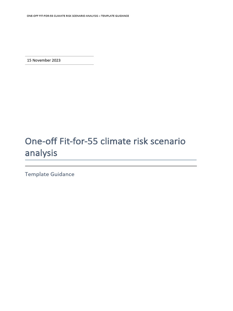 EBA FF55 Climate Risk Scenario Analysis Template Guidance 17112023 ...