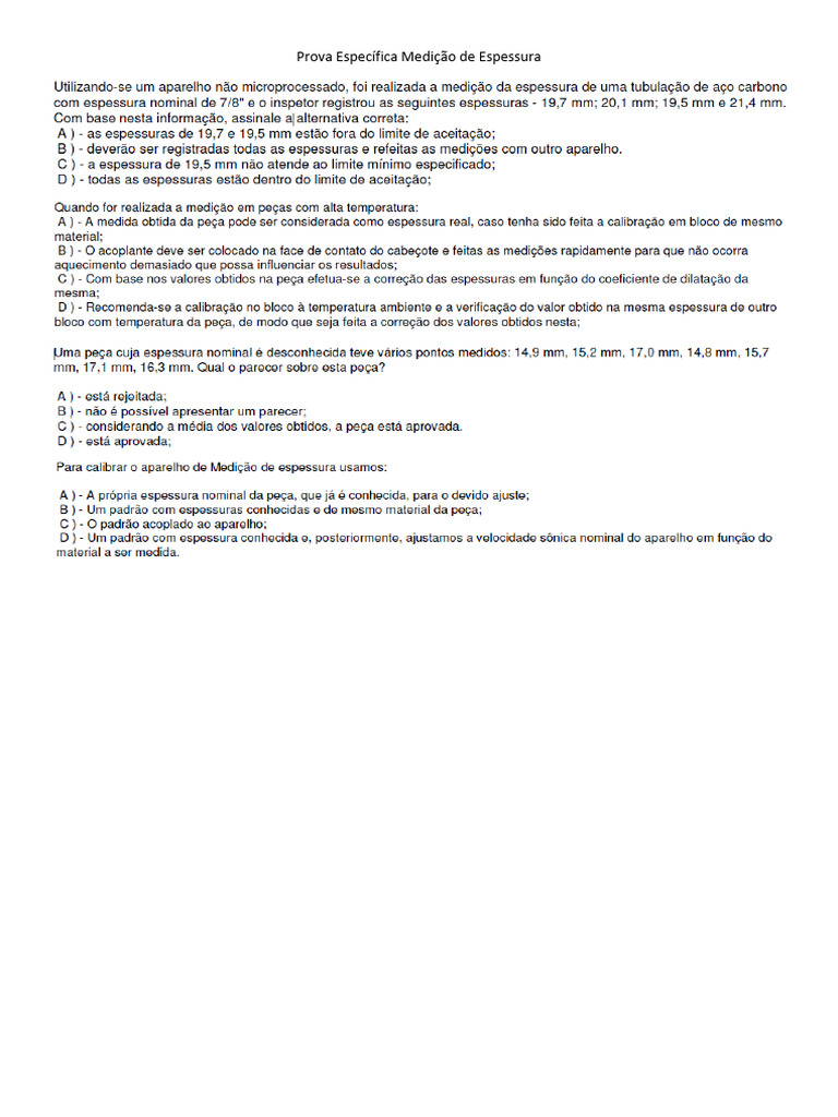 Prova Específica ME | PDF