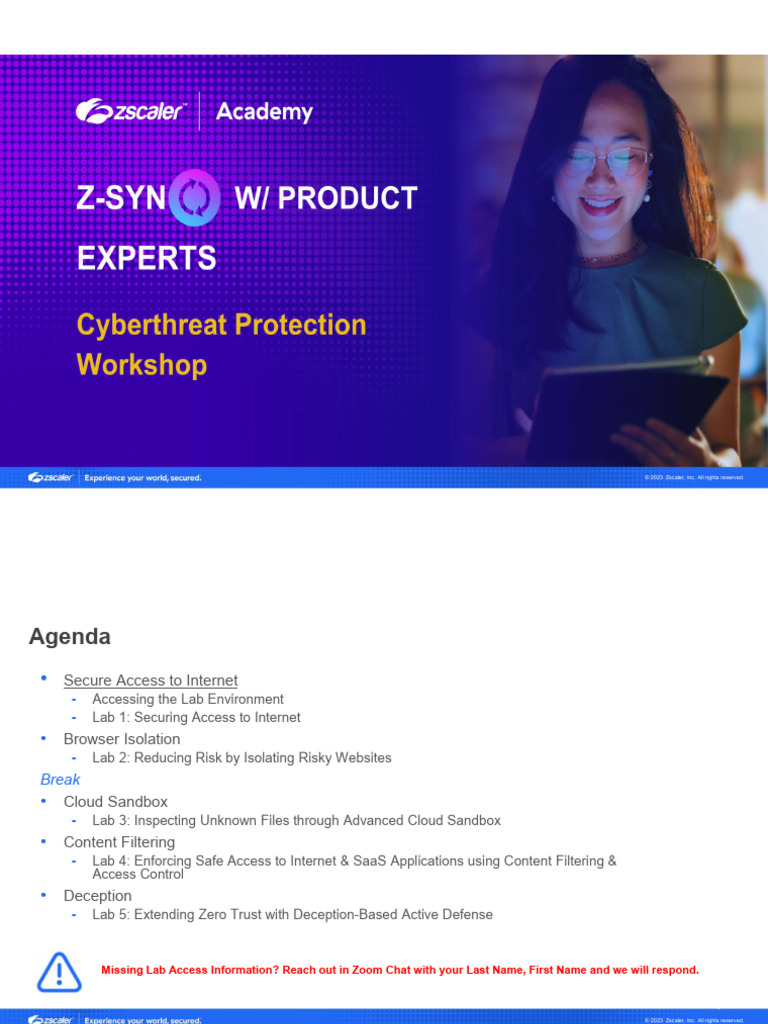 Zscaler Cybersecurity Training Overview | PDF | Malware | Transport Layer Security