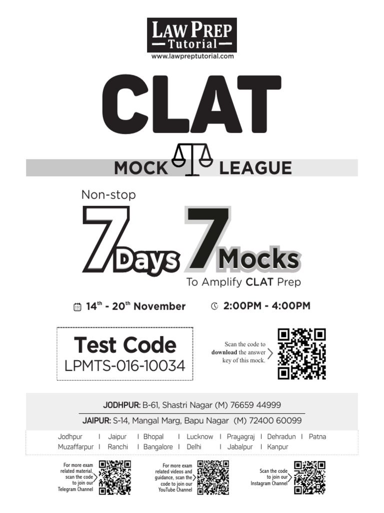 Clat Mock League - 10034 | PDF
