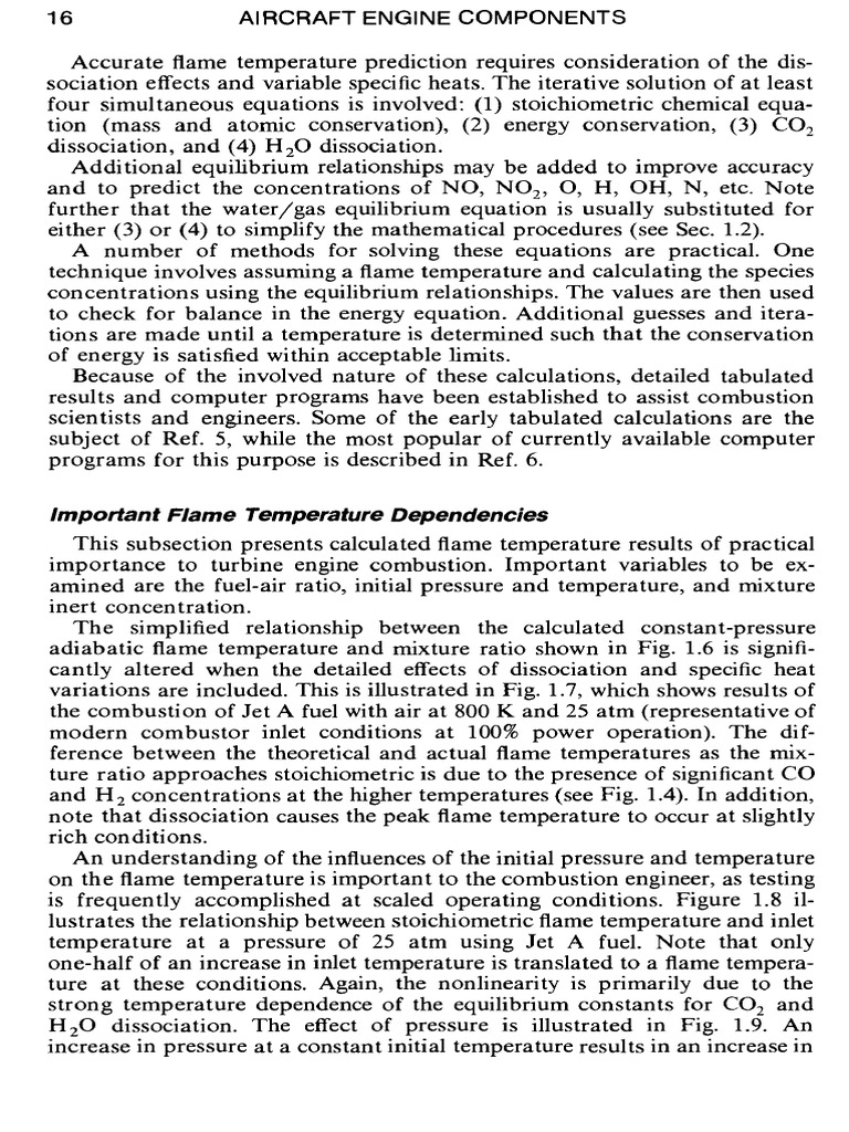 16 Aircraft Engine Components: Important Flame Temperature Dependencies ...