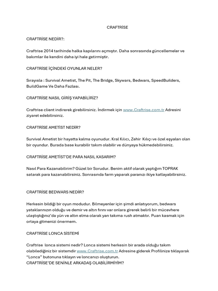 CRAFTRİSE | PDF