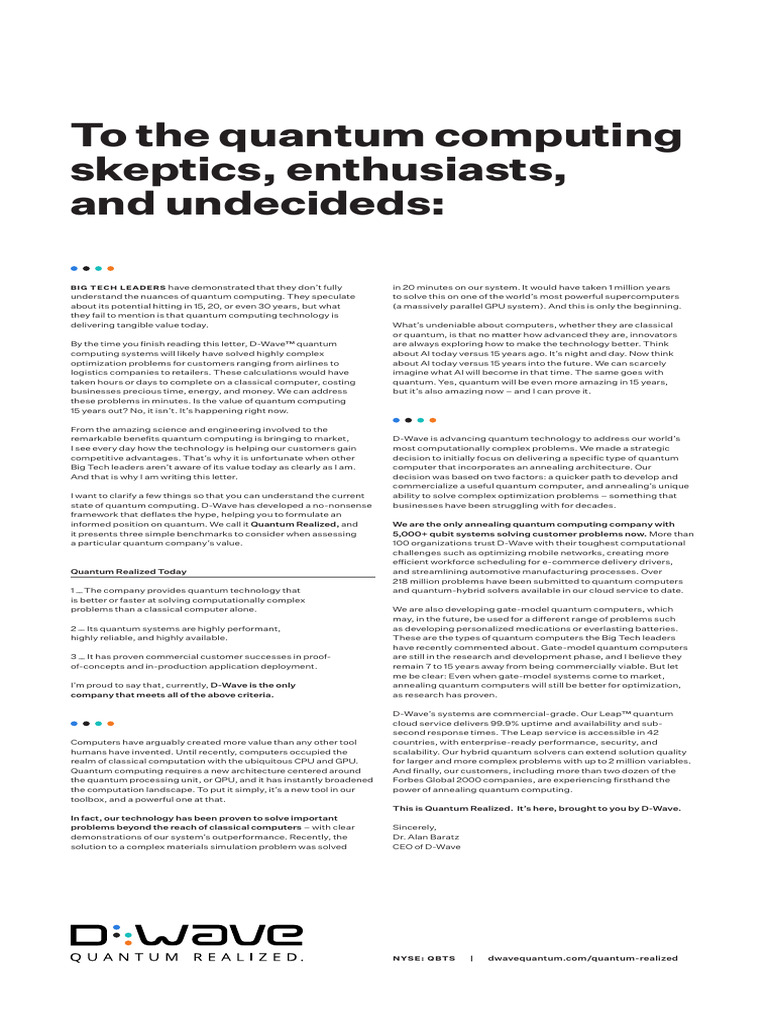 quantum-realized-letter (1) | PDF | Quantum Computing | Computer Science