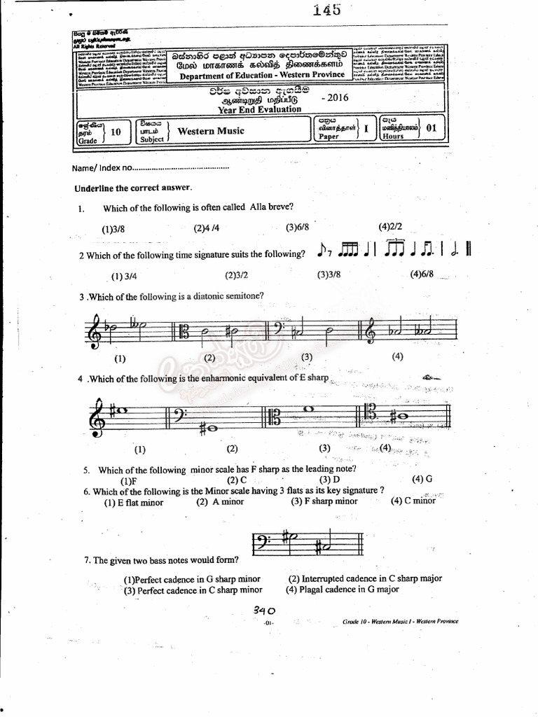 sg10 - Western Music - Eng - Devi - tt3 - 2016 | PDF