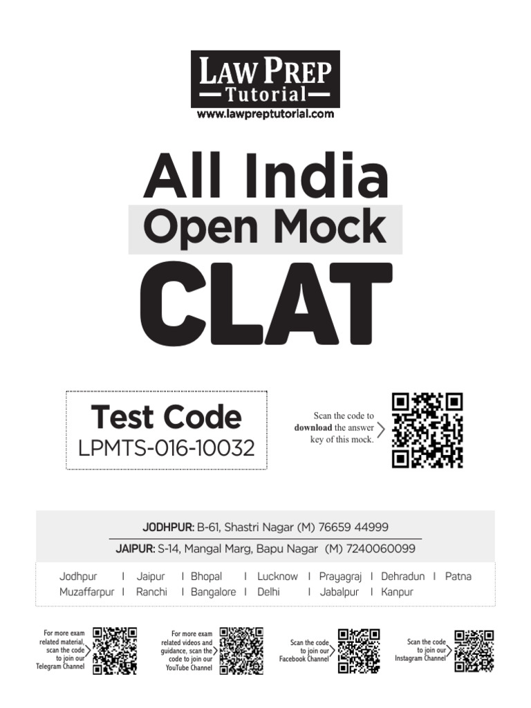 Clat Mock League - 10032 | PDF