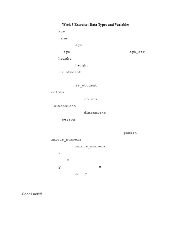 Week 3 Exercise | PDF