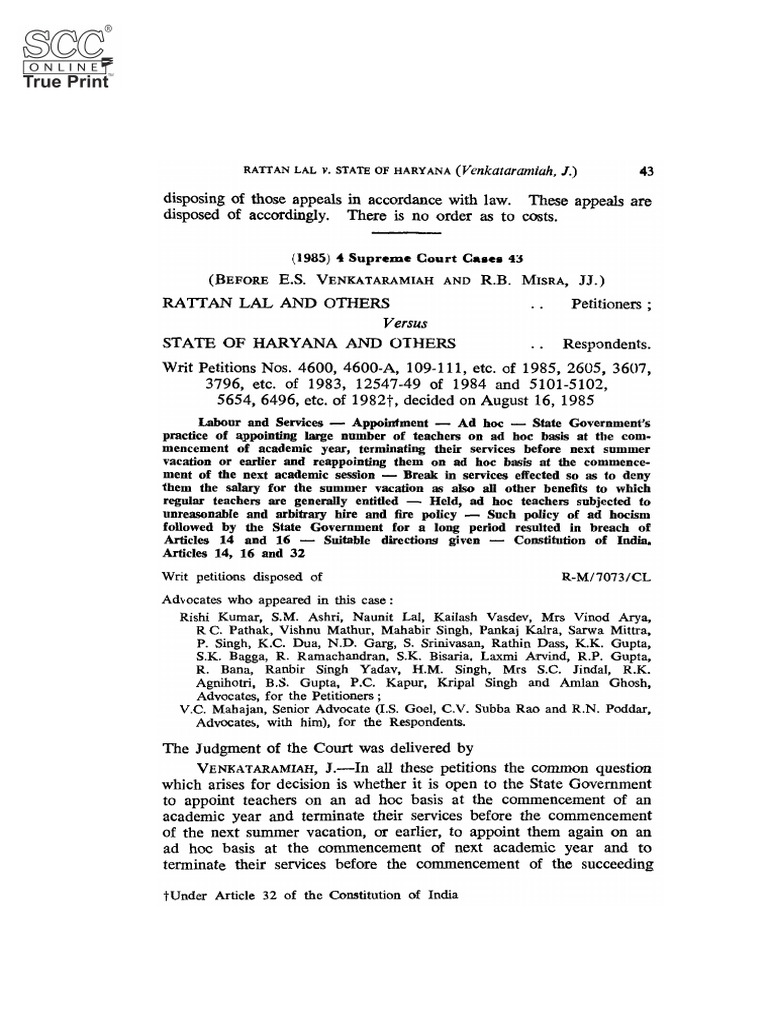 AIR 1987 SC 478 - Bijoe Emmanuel | PDF