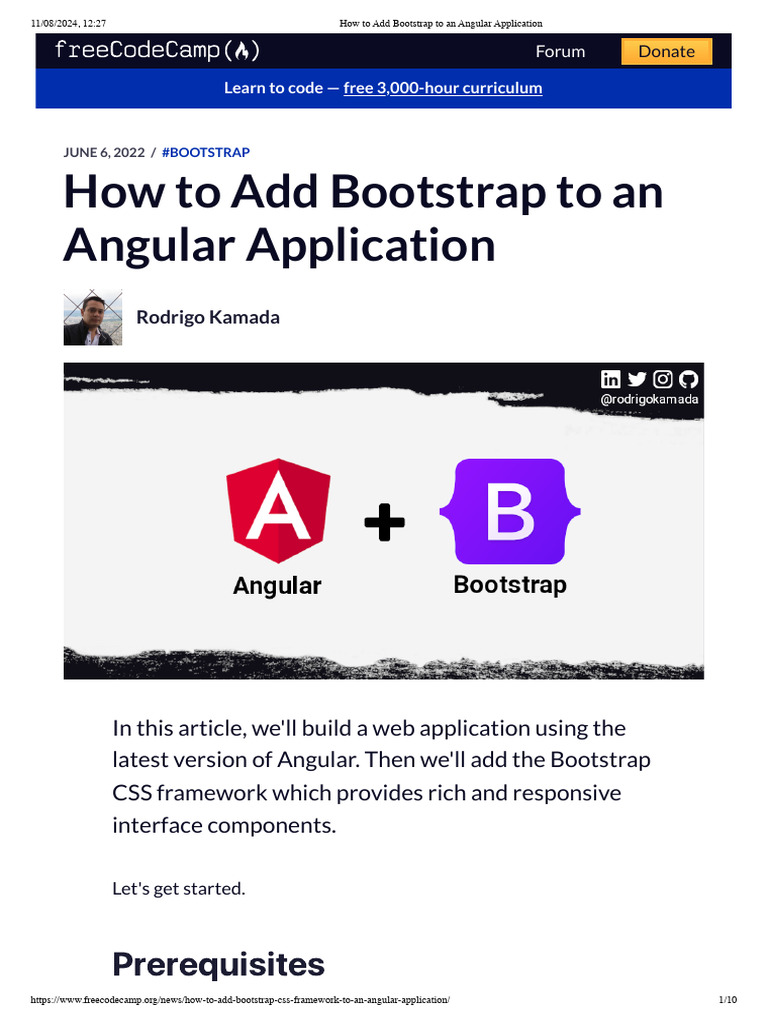 How to Add Bootstrap to an Angular Application | PDF | Bootstrap (Front End Framework ...
