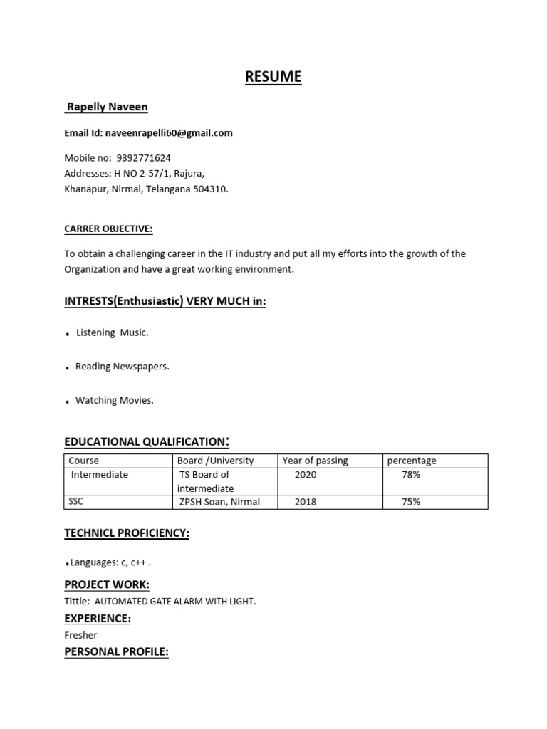 Naveen Resume | PDF