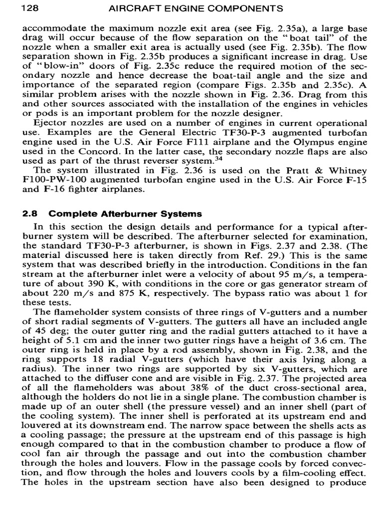 128 Aircraft Engine Components: 2.8 Complete Afterburner Systems | PDF ...