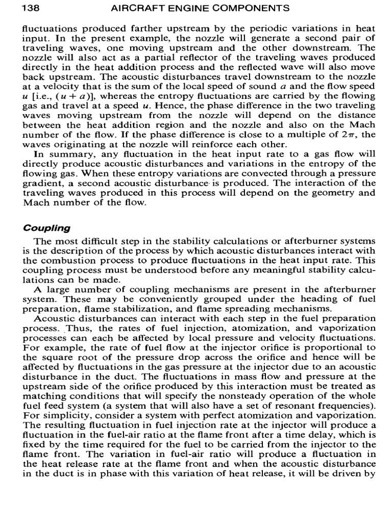 Coupling: 138 Aircraft Engine Components | PDF | Vortices | Resonance