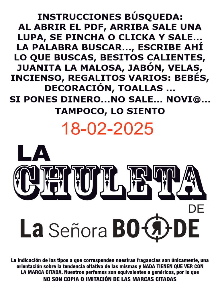 Chuleta SB 18-02-2025 | PDF