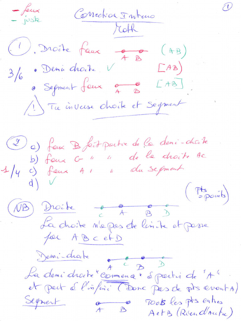 Correction Math Partie 1 | PDF