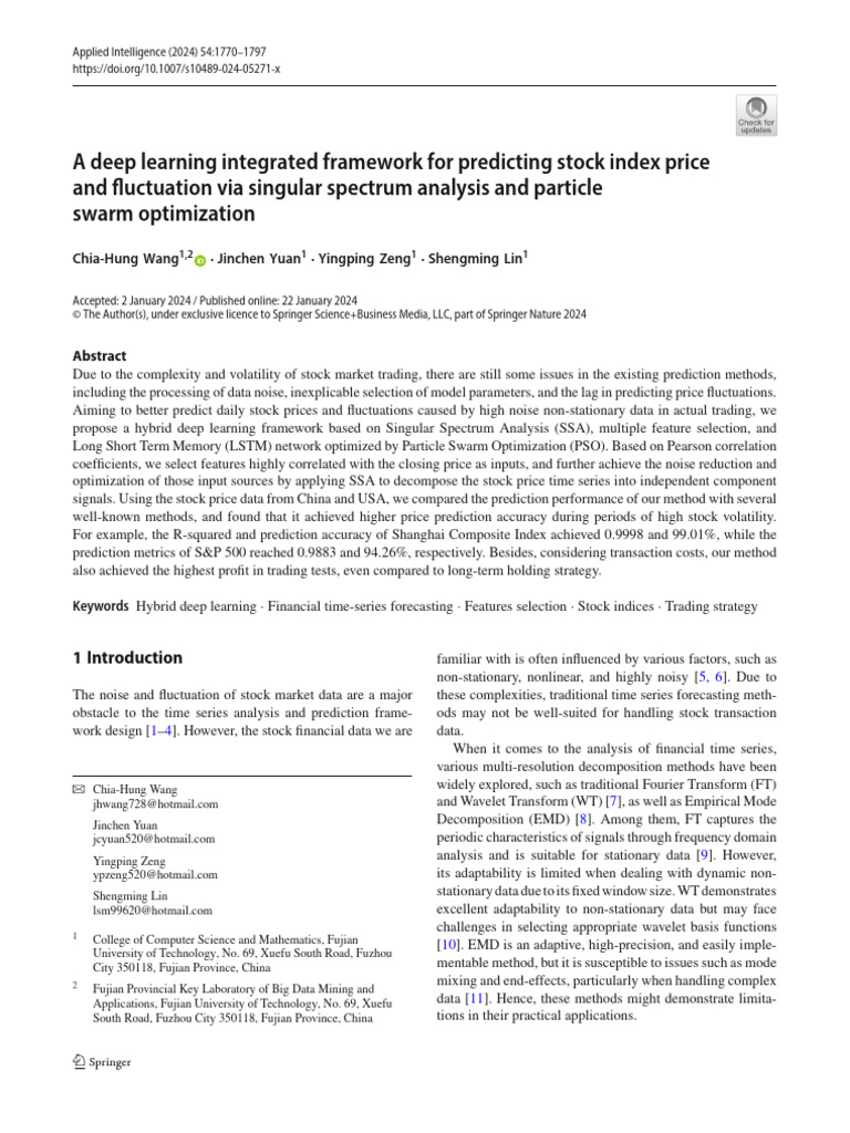 A Deep Learning Integrated Framework For Predicting Stock Index Price and Fluctuation Via ...