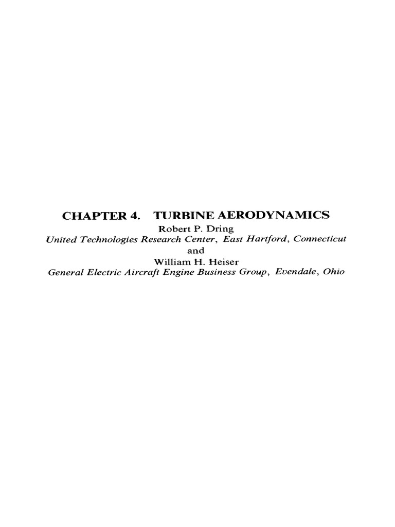 Chapter 4. Turbine Aerodynamics: United Technologies Research Center, East Hartford, Connecticut ...