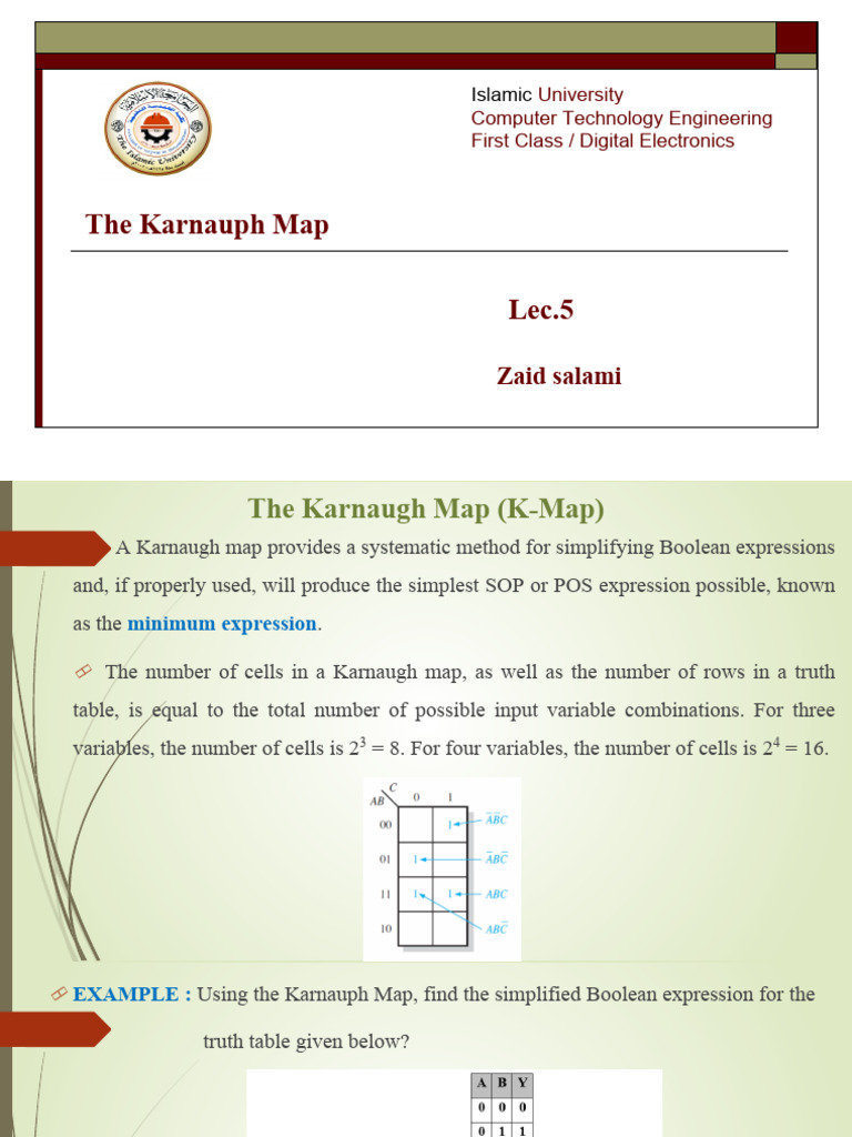 Simplifying Boolean Expressions with K-Maps | PDF