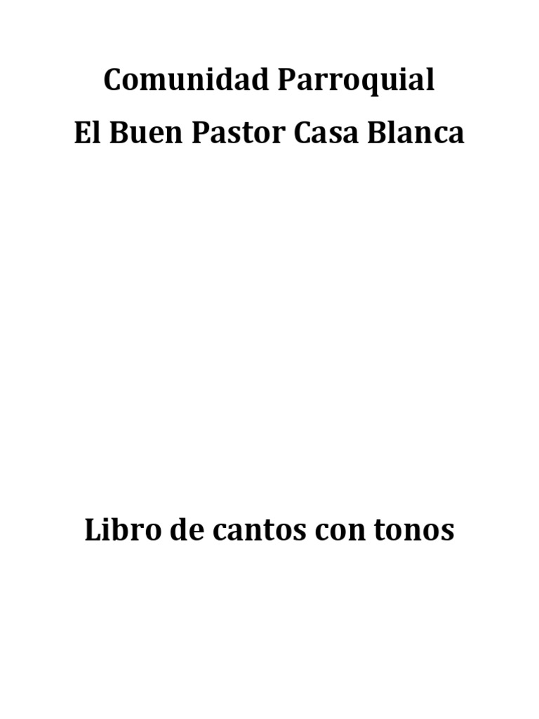 Libro de Cantos Con Tonos 2.7 | PDF | eucaristía | Cristo (título)