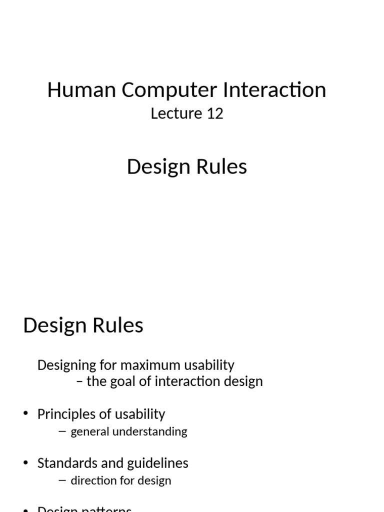HCI-Lecture12 - Copy | PDF | Usability | Human–Computer Interaction