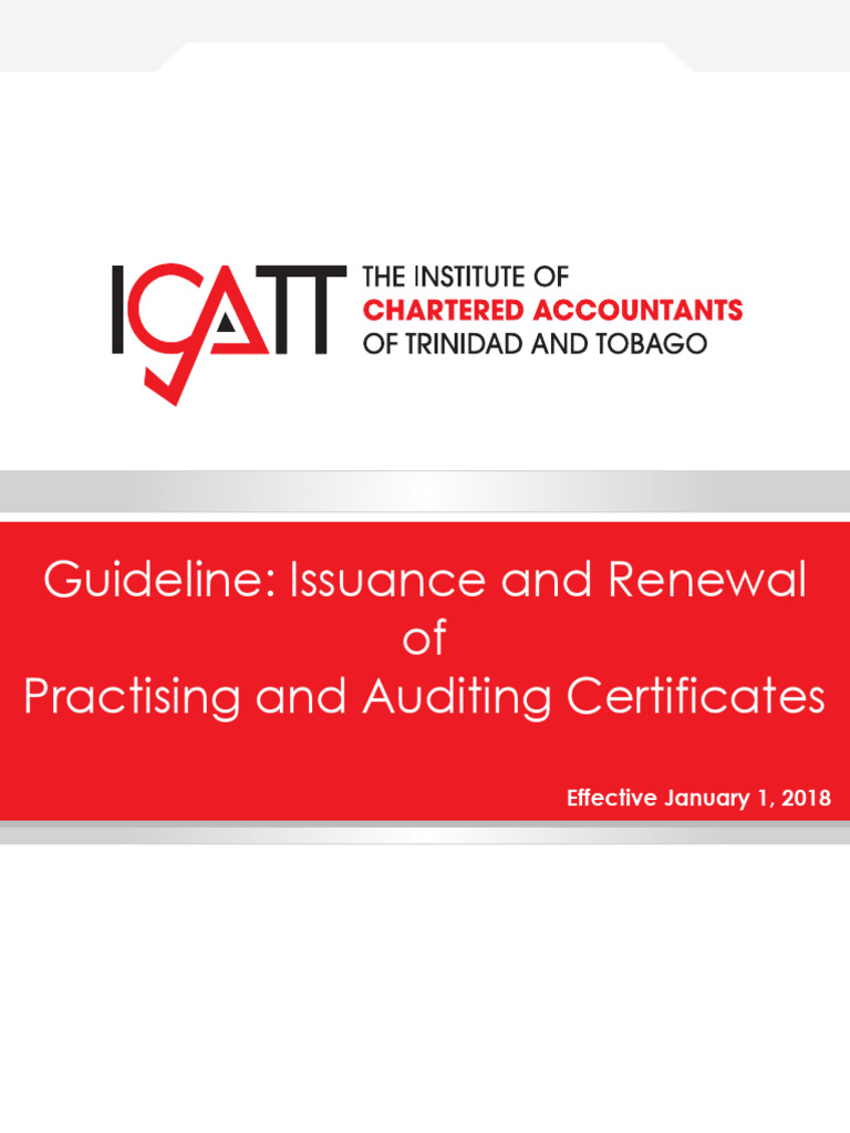 ICATT Practising Certificate Guidelines | PDF | Audit | Bankruptcy