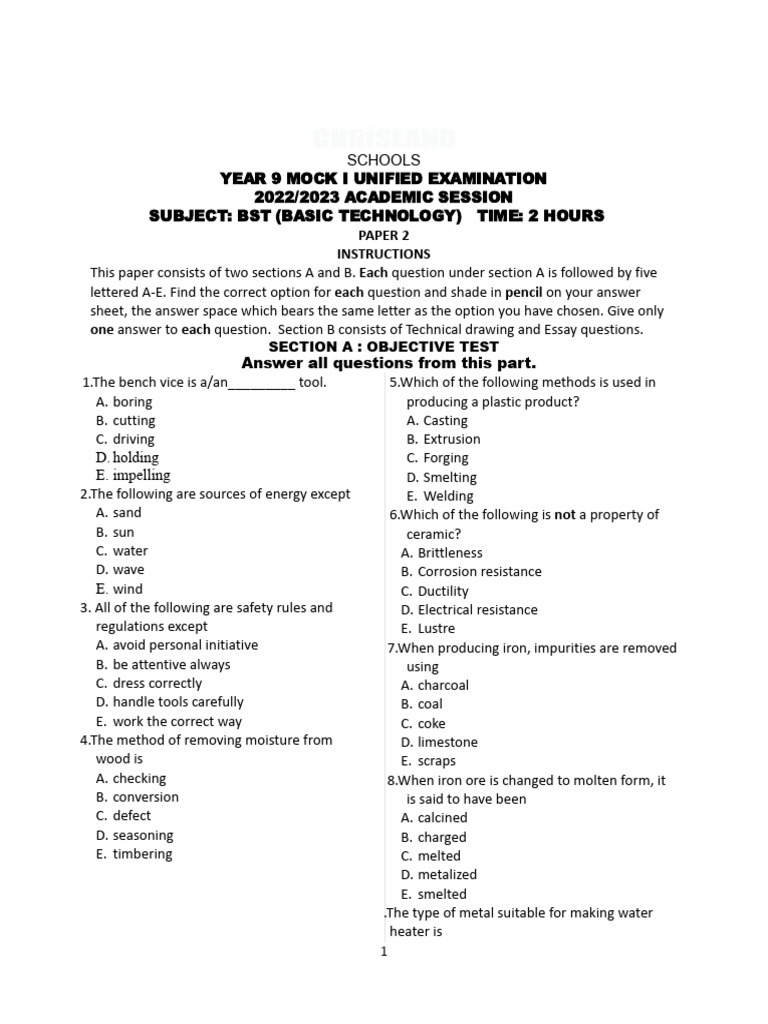 BASIC TECH YR 9 P2 MOD 22dc | PDF | Gear | Resistor