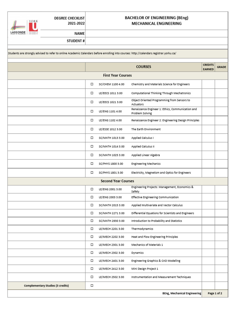 Mechanical Engineering Degree Guide | PDF | Mathematics | Engineering