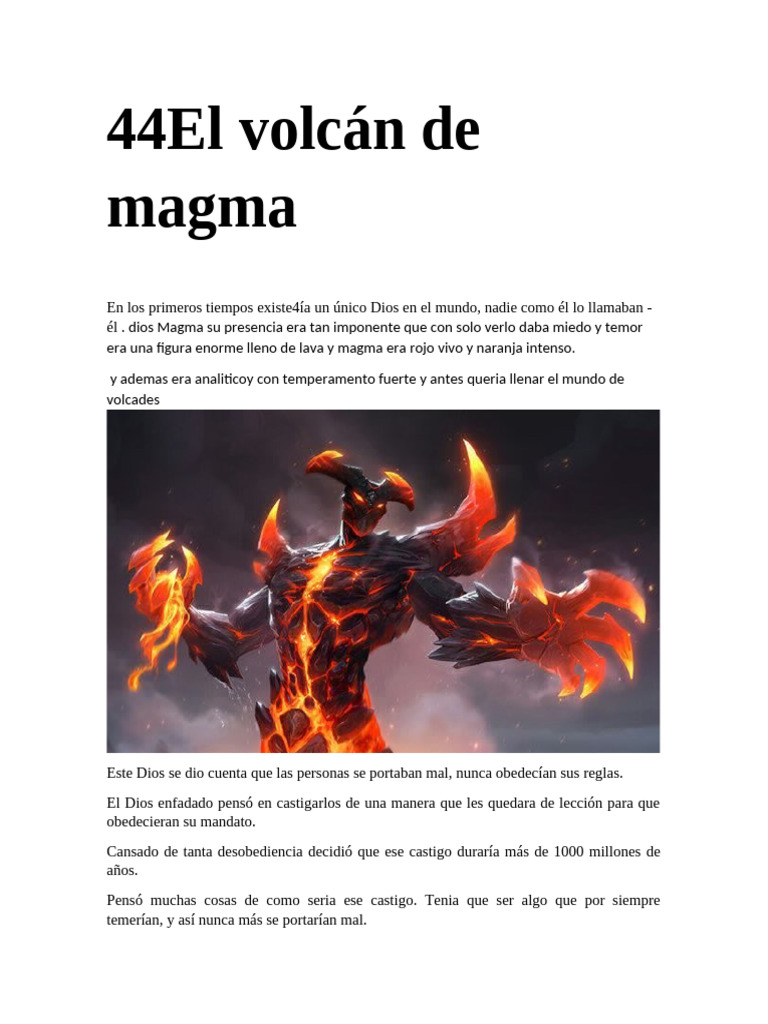 El Volcán de Magma | PDF