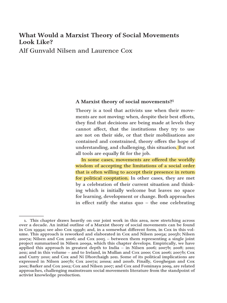 Marxism and Social Movements-71-89 | PDF | Antonio Gramsci | Neoliberalism