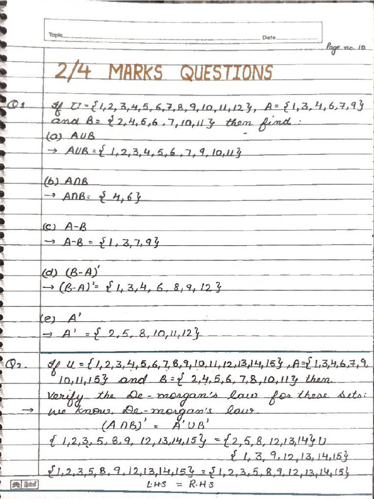11th(s) LEP 2 MARKS SOLUTIONS | PDF