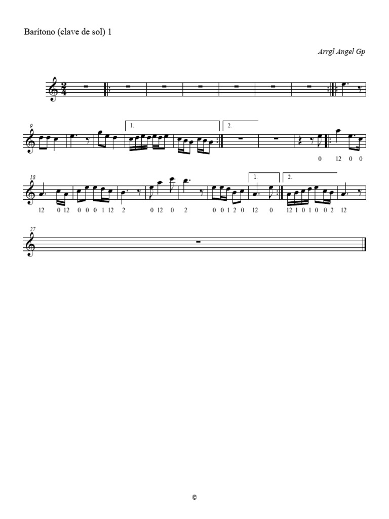 More - Barítono (Clave de Sol) 1 | PDF