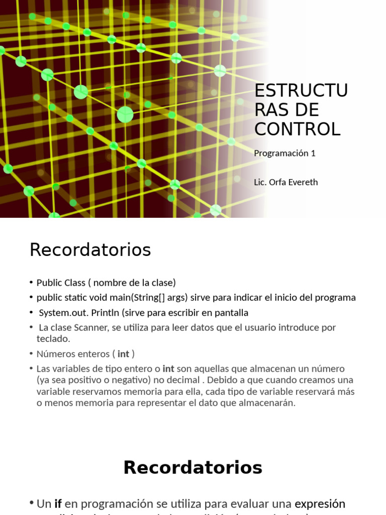 Estructuras de Control | PDF | Flujo de control | Programa de computadora
