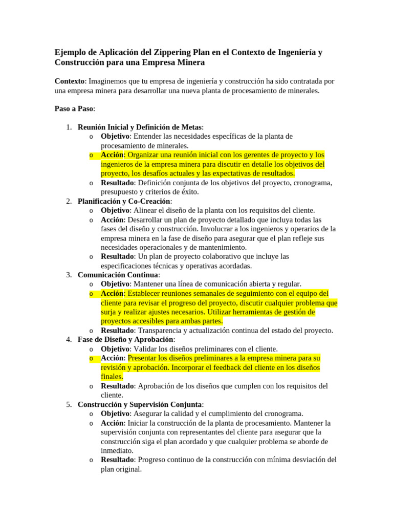 Zippering Plan | PDF | Diseño | Business
