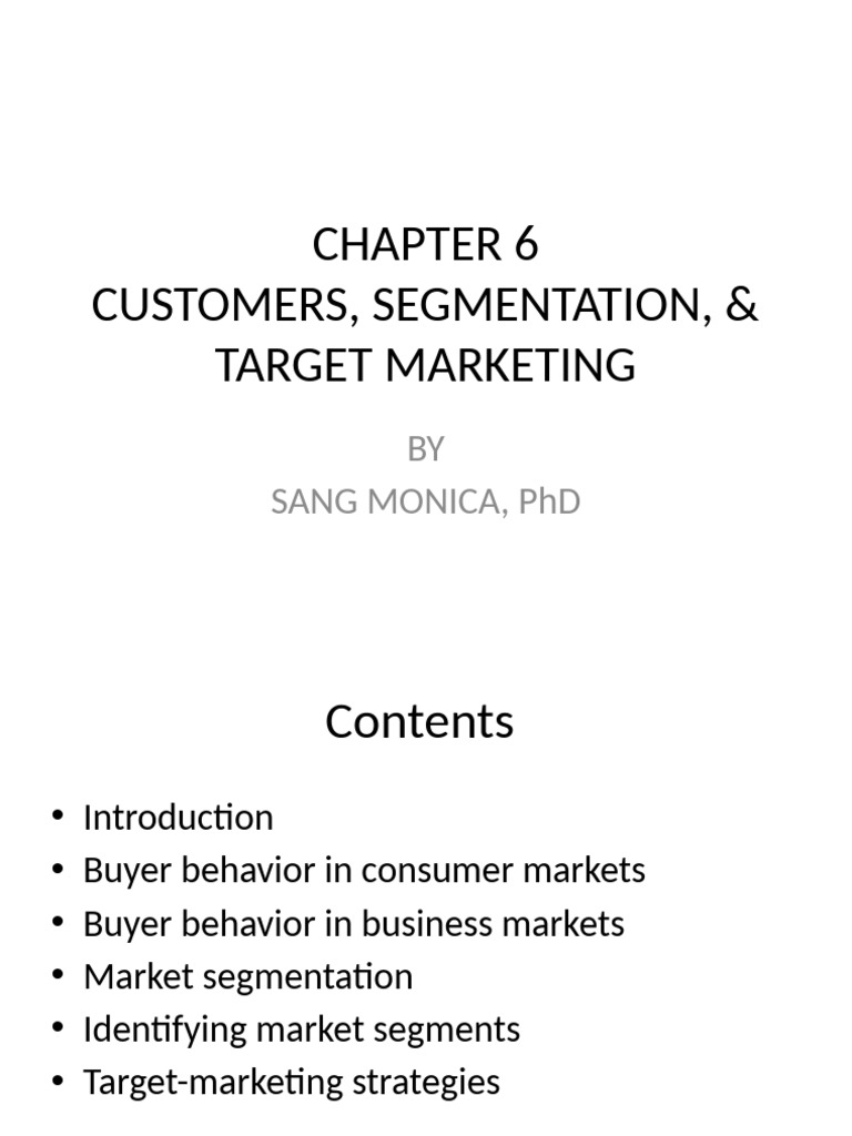 Marketing Strategies & Segmentation | PDF | Market Segmentation | Marketing