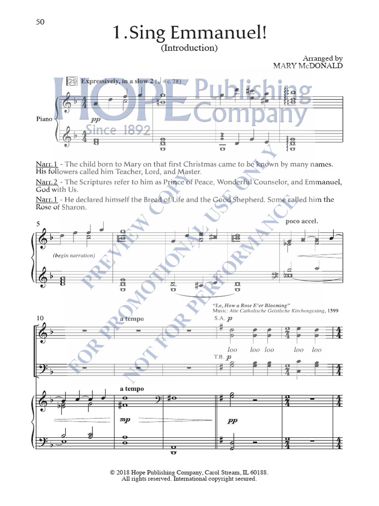 Sing Emmanuel | PDF