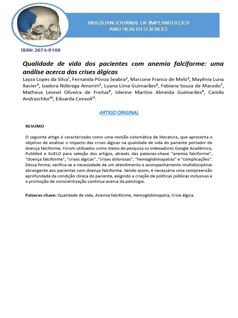 Qualidade+de+vida+dos+pacientes+com+anemia+falciforme+uma+análise ...