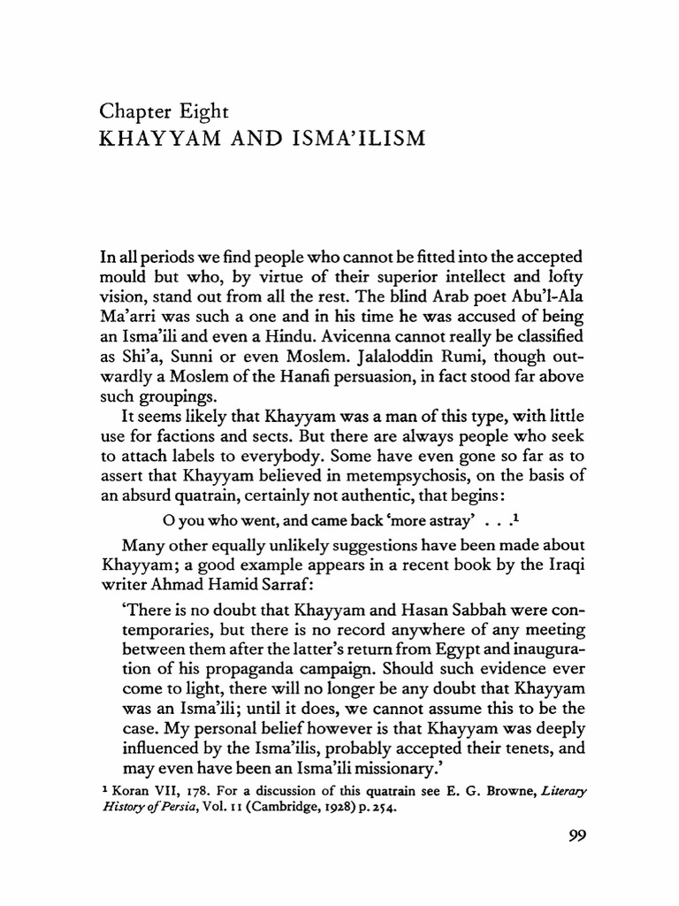 Khayyam and Isma'ilism | PDF | Isma'ilism | Caliphate