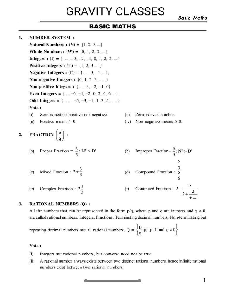 Basic Mathematics | PDF