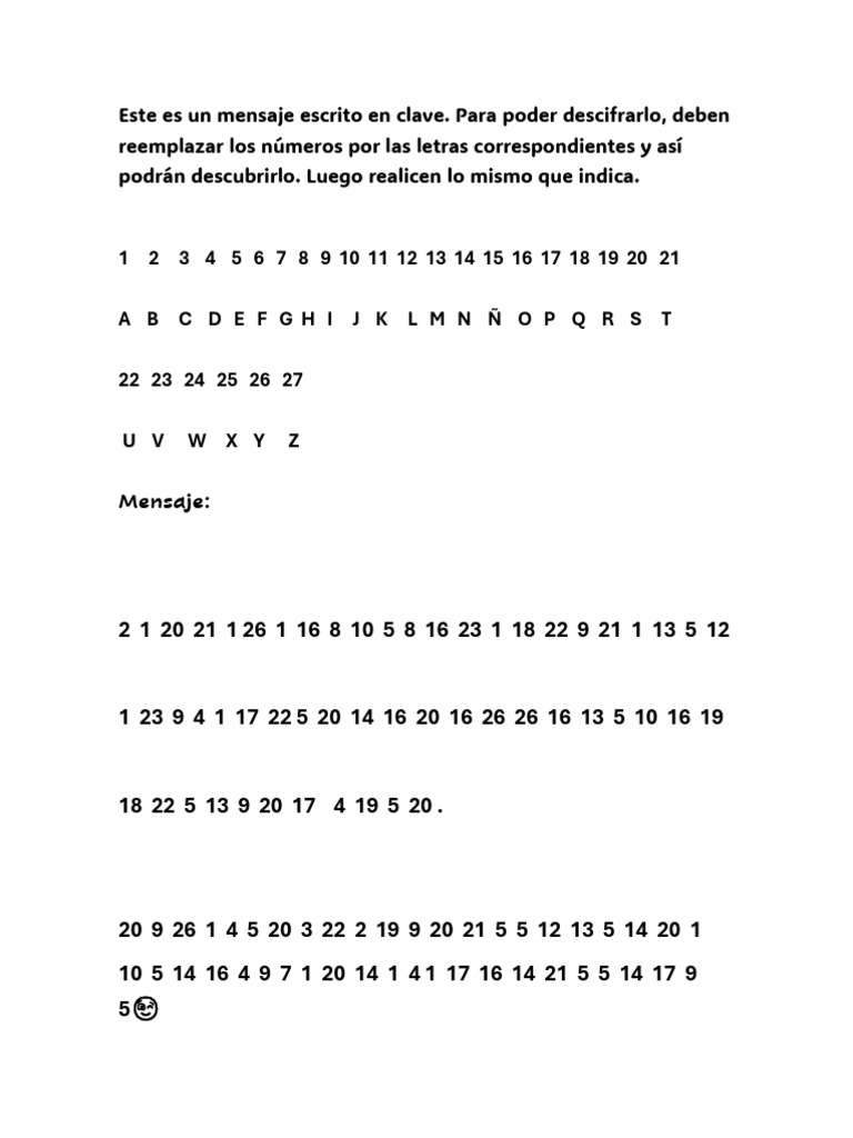 Mensaje Escrito en Clave | PDF