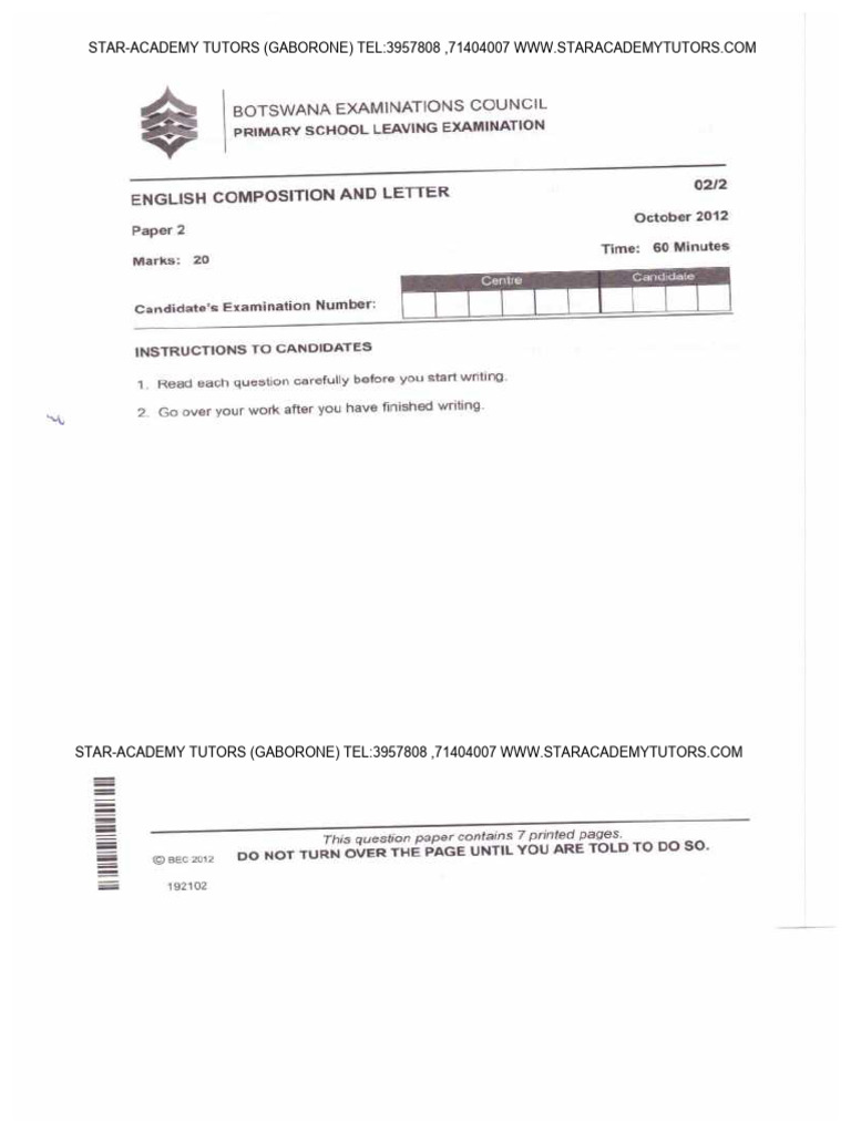 PSLE English Composition Resources | PDF