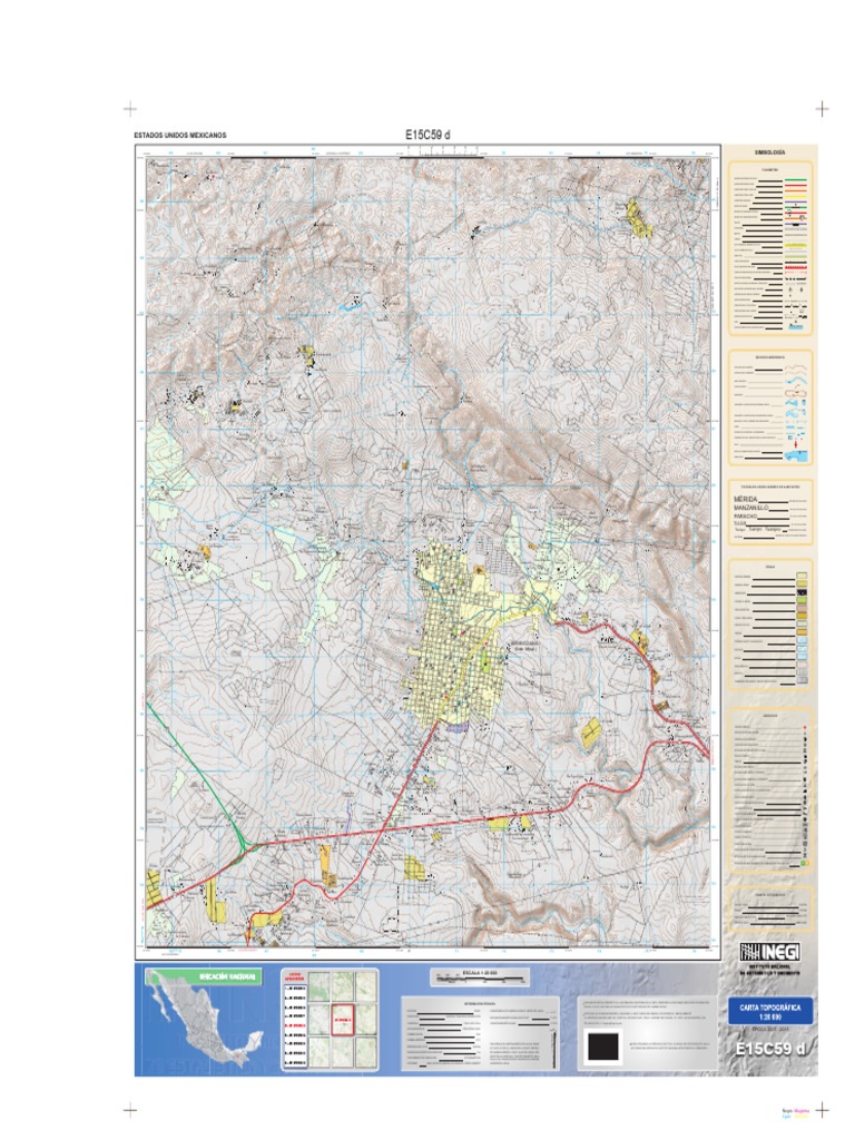 Mapa Topográfico E15C59 d INEGI | PDF | Transporte de tierra | Transporte